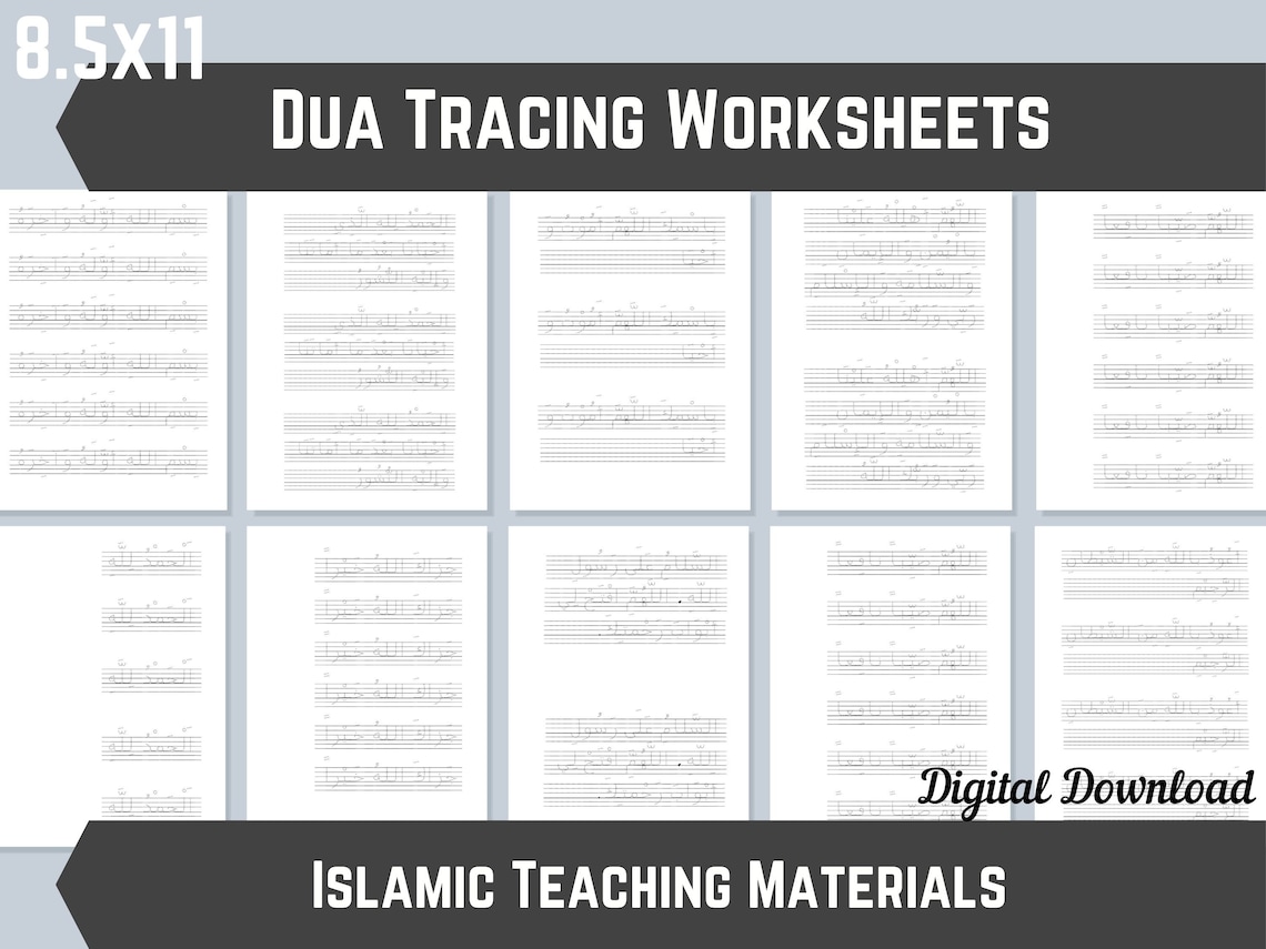 Dua Tracing Worksheets, Muslim Homeschool, Dua Book, Islamic Learning ...