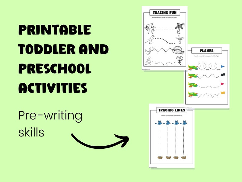 Preschool Tracing Worksheets/ Daily Activity Sheets for Daycare/ Hand ...