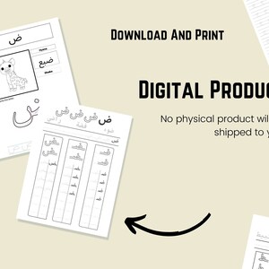 Arabic Beginner Tracing Sheets/learning Resources/educational Coloring ...