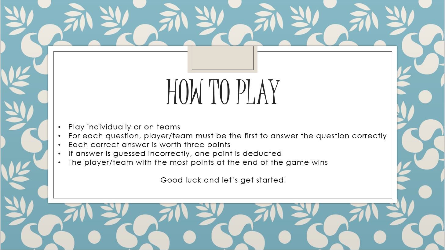 Trivia Game Powerpoint for Zoom Ice Breaker Games Perfect for Work ...