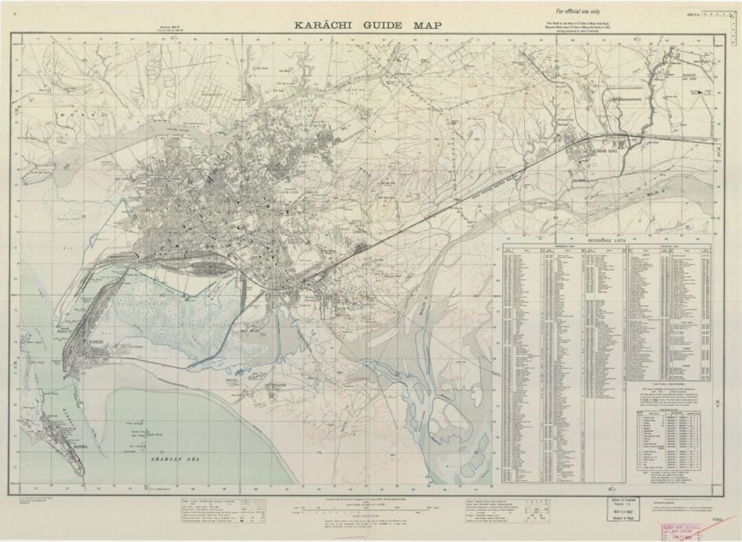 Karachi Guide Map 1940 Digital - Etsy