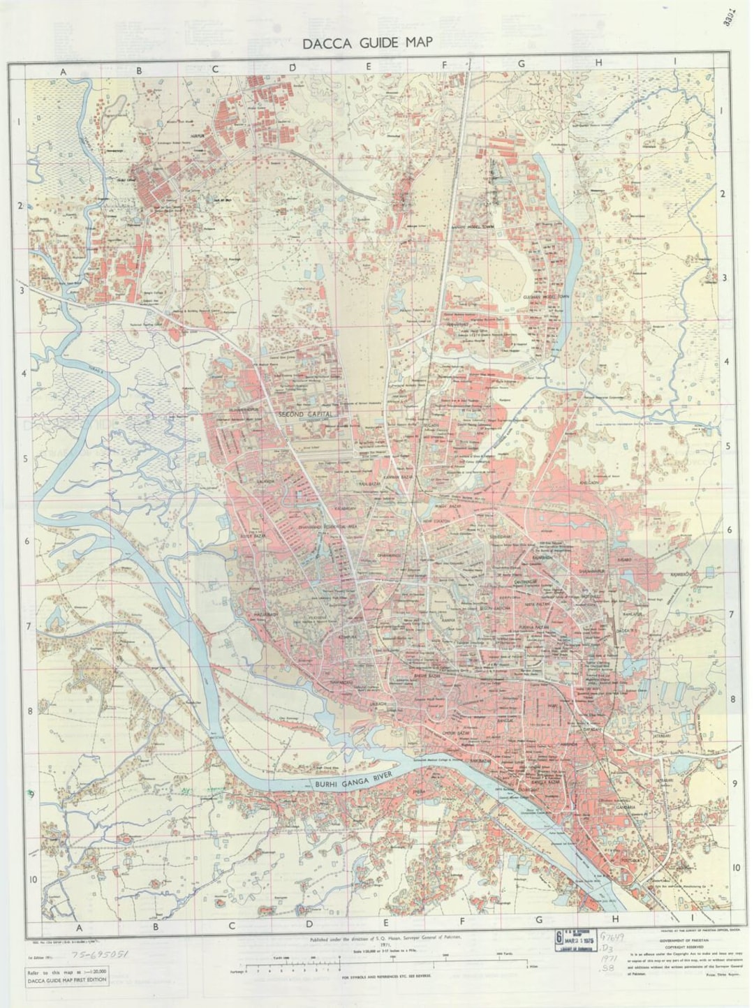 Dhaka Guide Map 1971 1973 1979 (bangladesh) (pakistan) Set of Three ...