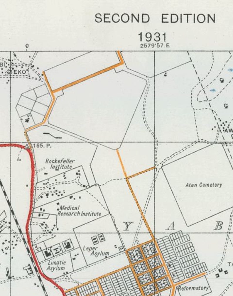 Set of Five Topographic Historic Maps of Lagos and Environs 1931 ...