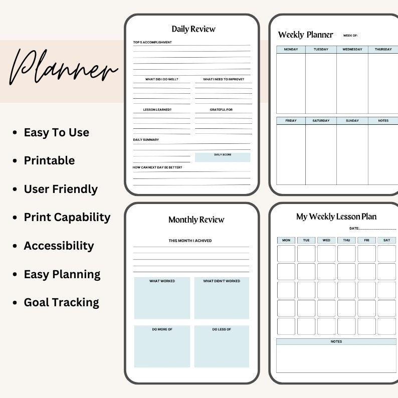 2025 Teacher's Productivity Planner / School Organizer / Digital Tool ...