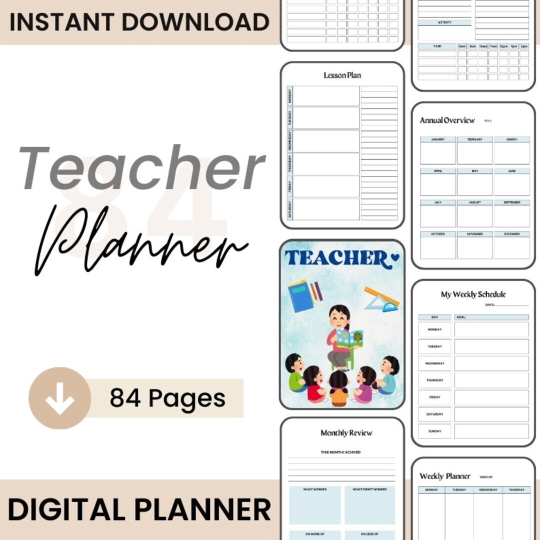 2025 Teacher's Productivity Planner / School Organizer / Digital Tool ...