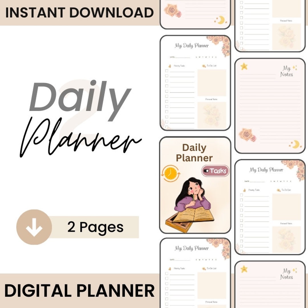 Minimalist Daily Planner: Printable Life Schedule (digital Download) - Etsy