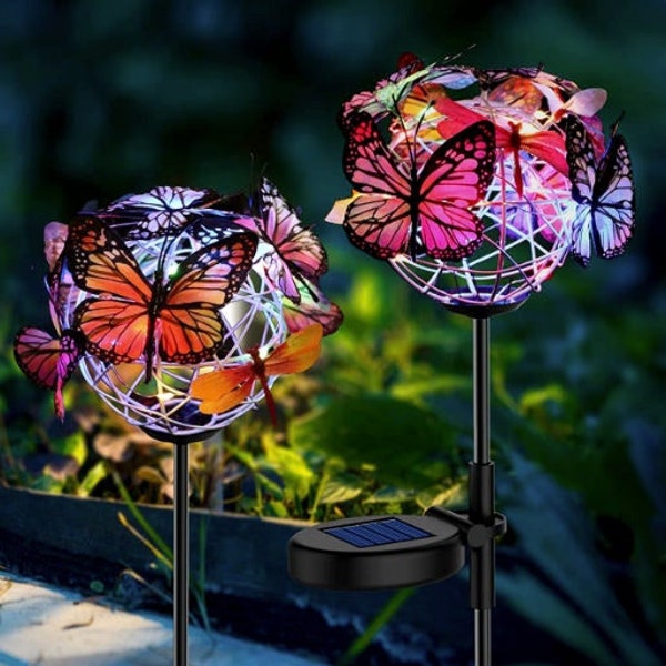 Solar Butterfly Lights Outdoor - Etsy
