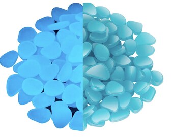200PCS Blue Luminous Pebbles Glow Stones Outdoor Decor - Etsy