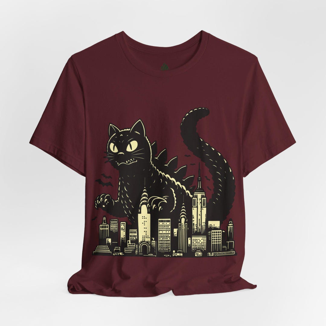 Giant Catzilla T-shirt: Unisex Graphic Tee - Etsy