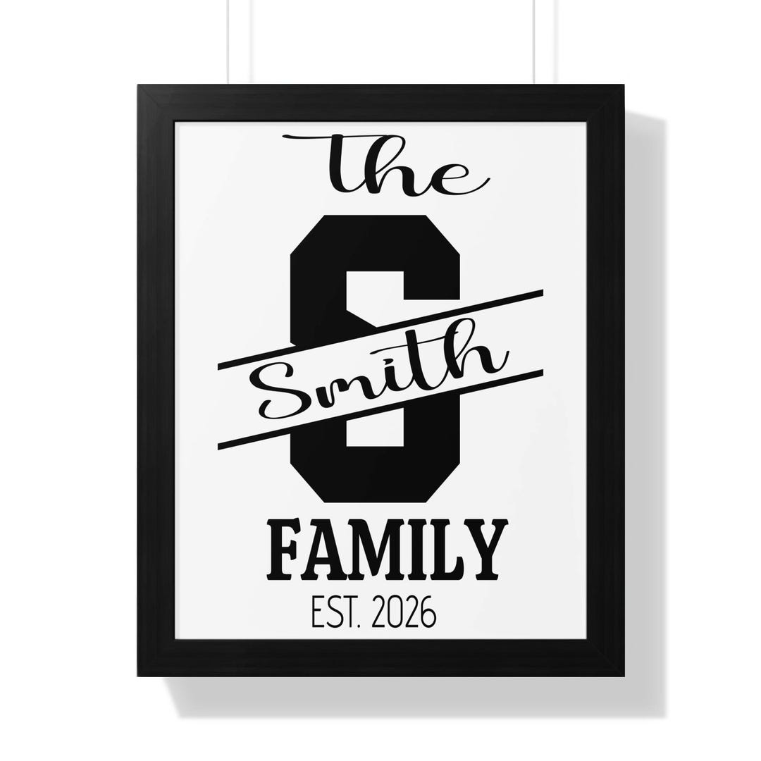 Personalized Family Name Sign Posters, Custom Established Date Posters ...