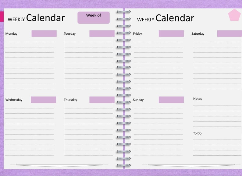 Digital Undated Calendar & Planner - Etsy