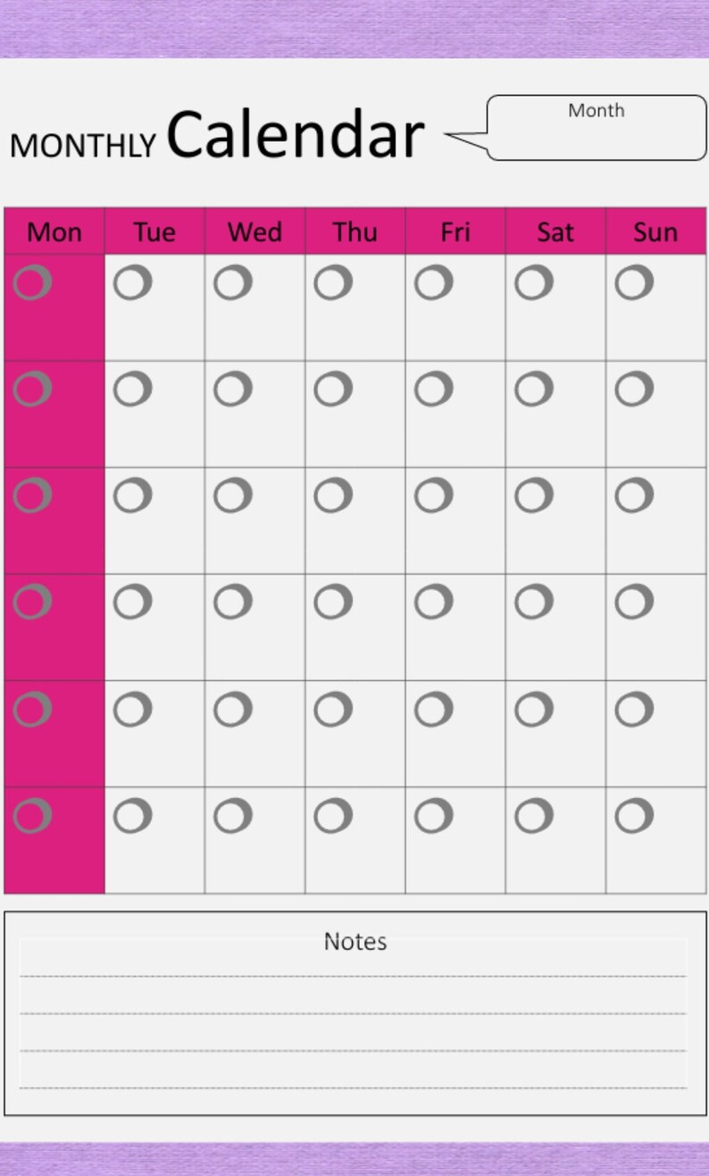 Digital Undated Calendar & Planner - Etsy