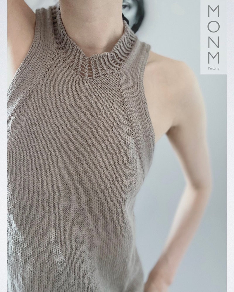 ONE Tank Top English Knitting Pattern - Etsy