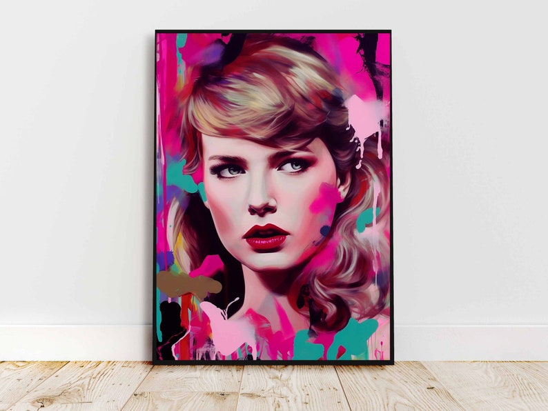 Taylor Swift Pop Art Print Taylor Swift Painting Taylor Swift Digital ...