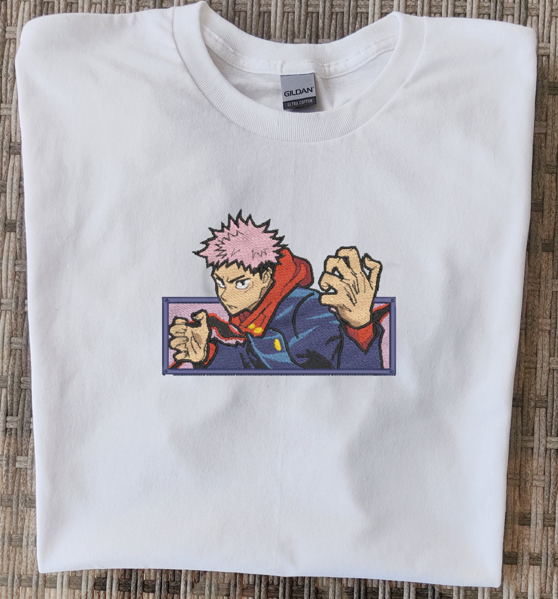 Jujutsu Kaisen Yuji Itadori Embroidered Hoodie & T-shirt Anime ...