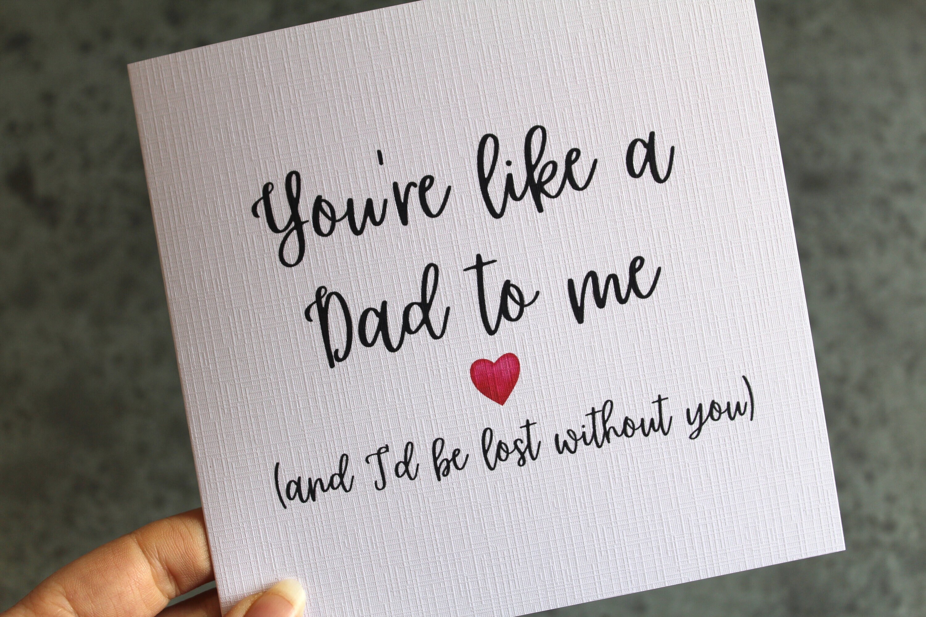 Like a Dad to Me or Us Card for Step Dad Adopted Dad - Etsy UK