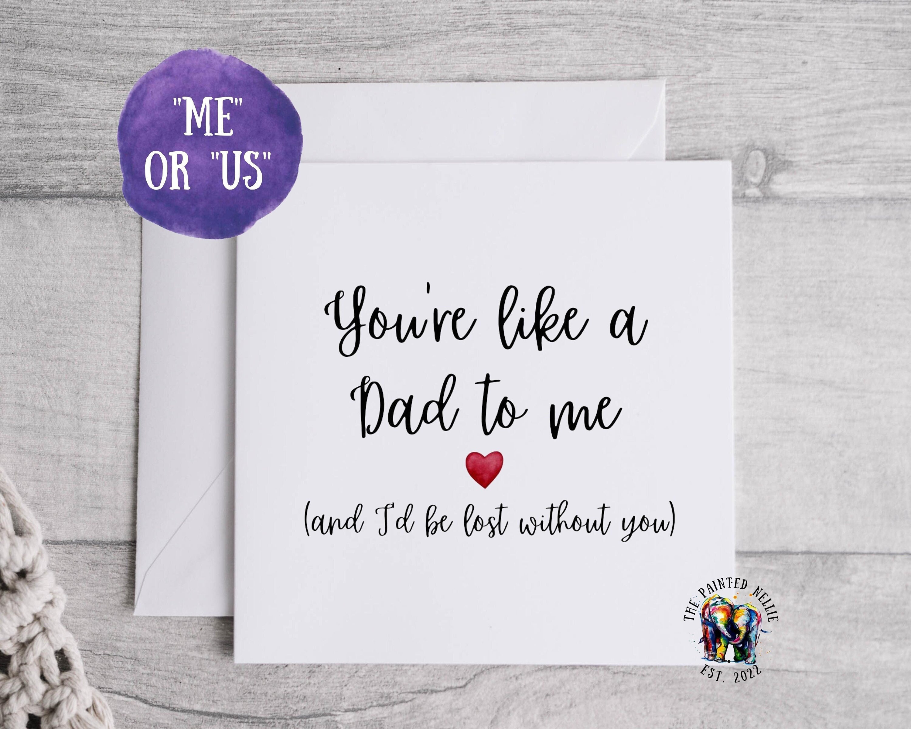 Like a Dad to Me or Us, Card for Step Dad, Adopted Dad, Friend, Family ...