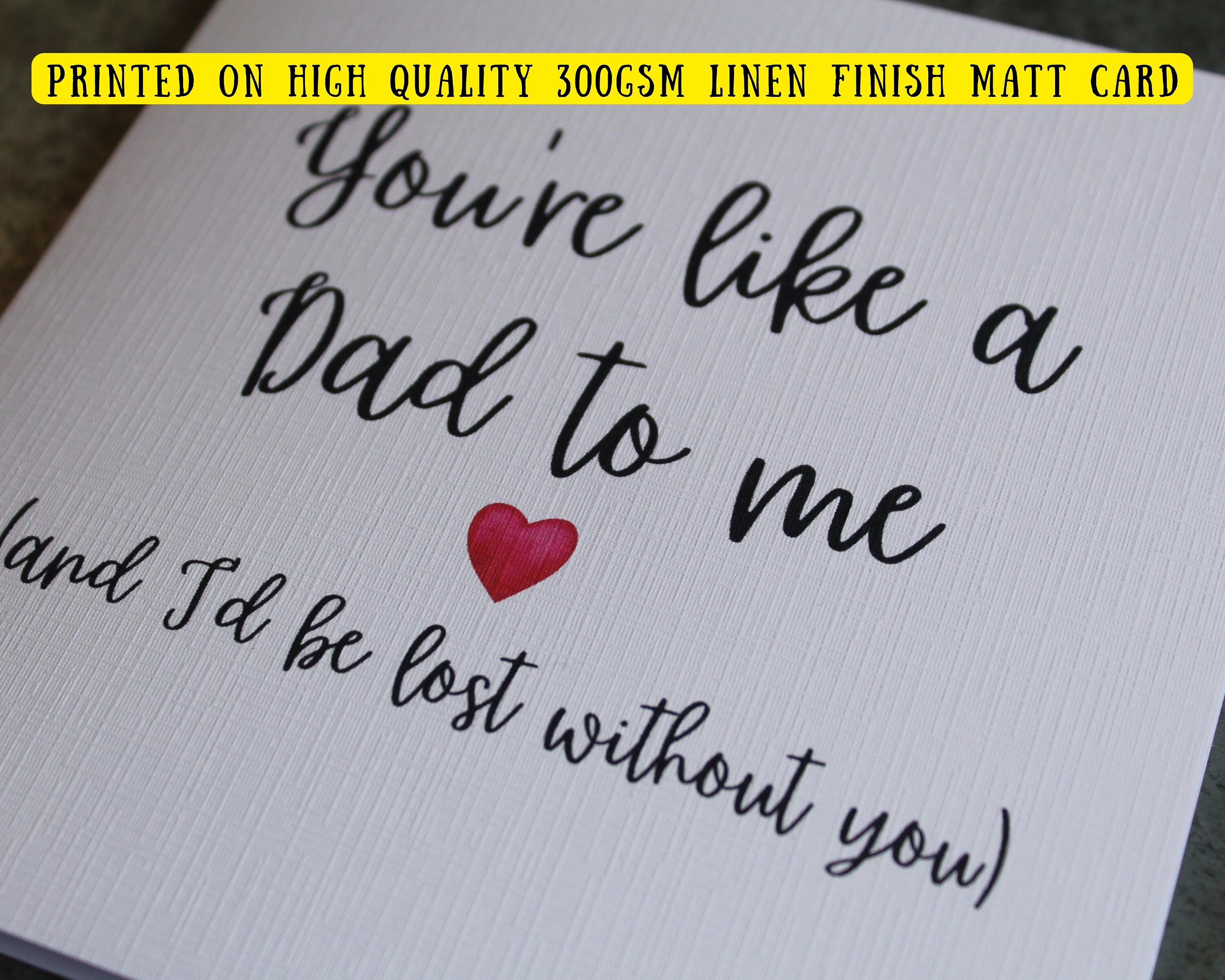 Like a Dad to Me or Us Card for Step Dad Adopted Dad - Etsy UK