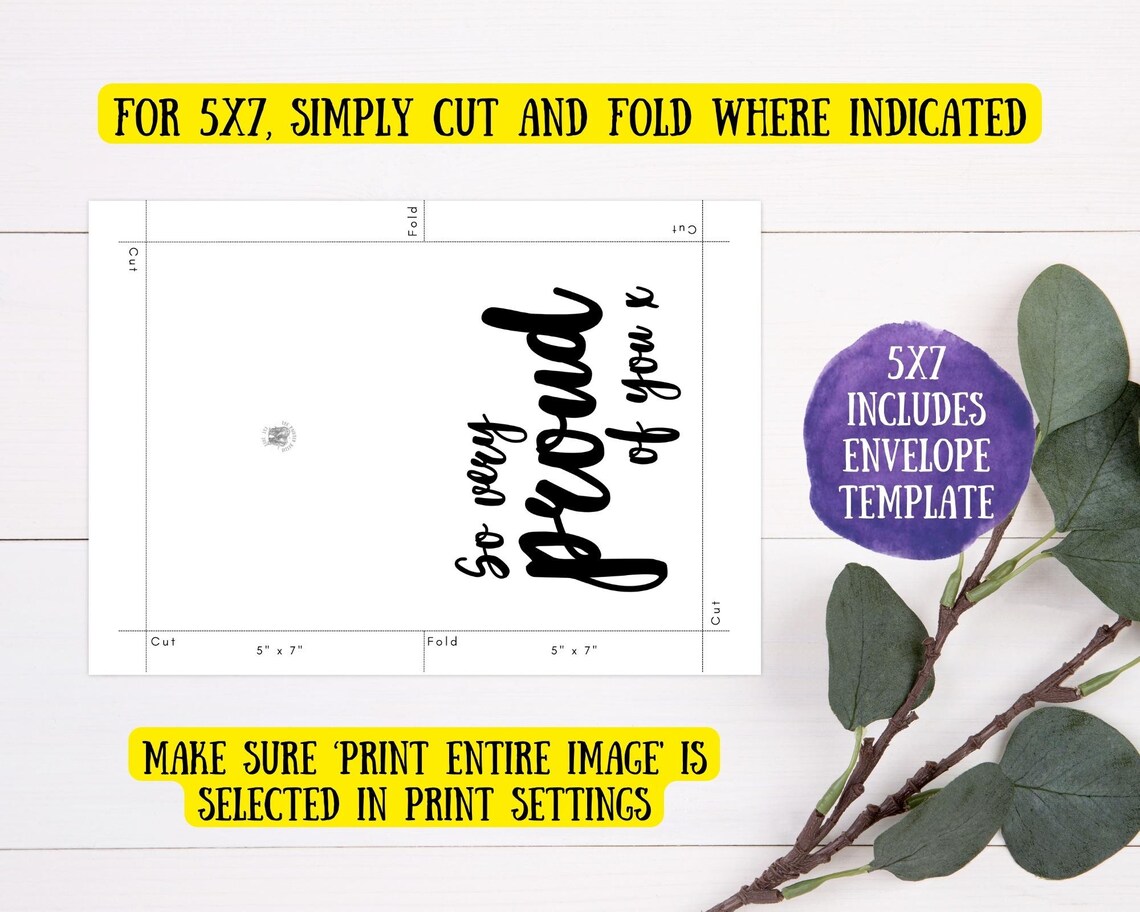 Printable so Very Proud of You Greetings Card, Congratulations ...