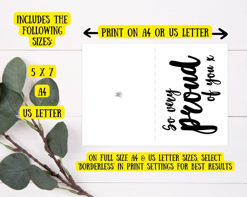 Printable so Very Proud of You Greetings Card, Congratulations ...