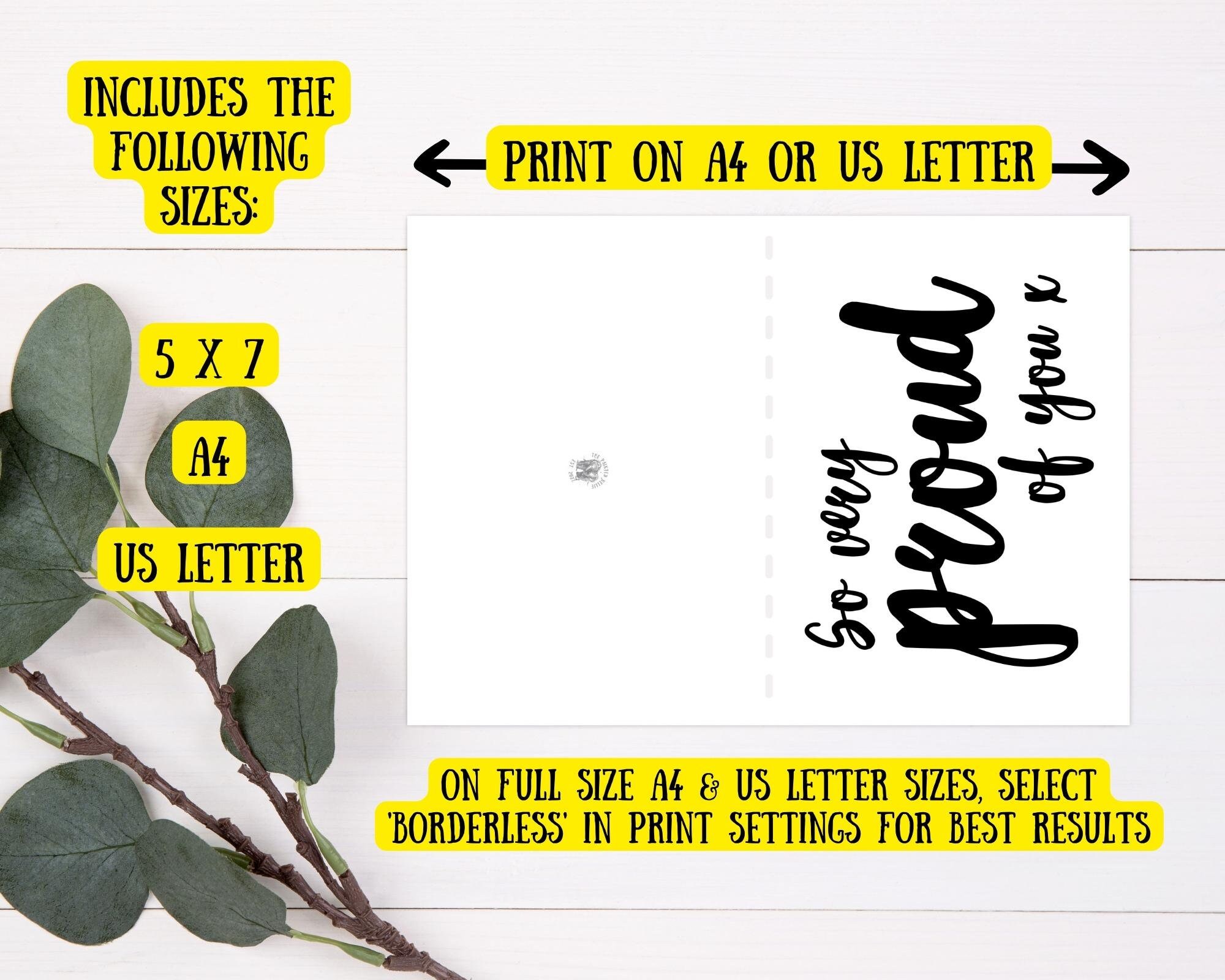 Printable so Very Proud of You Greetings Card, Congratulations ...