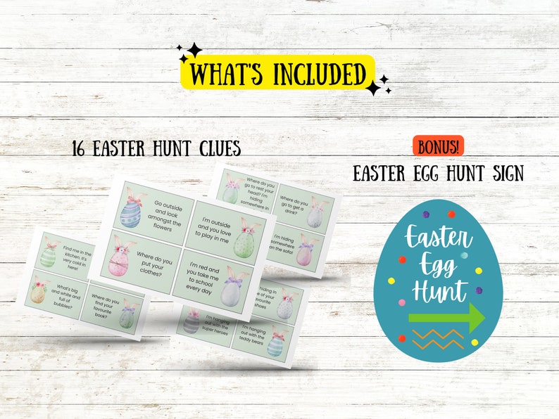 Canva Template Easter Hunt Clues, Digital Download, Colorful, Cute, DIY ...