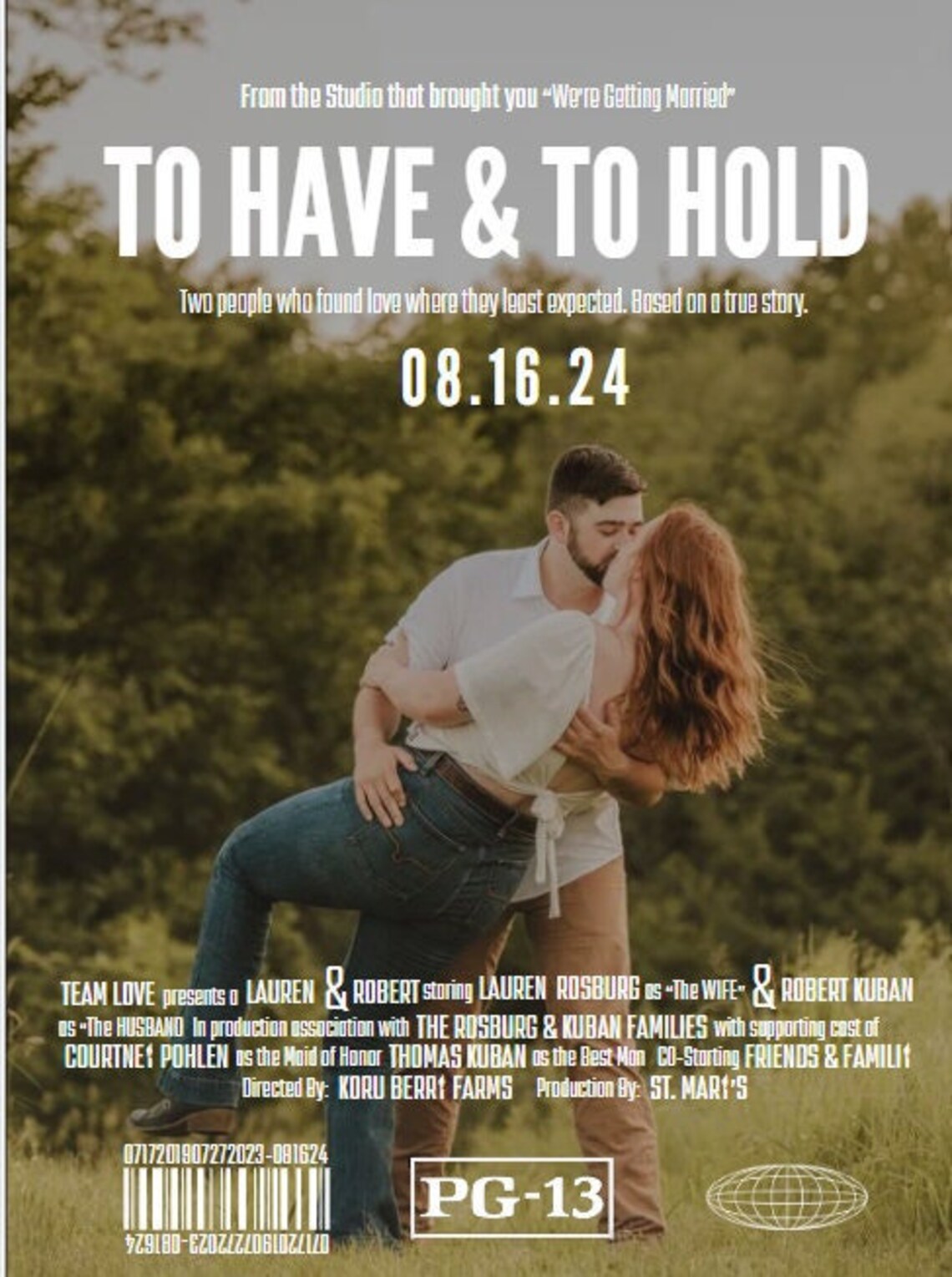 Wedding Movie Poster Digital Template - Etsy
