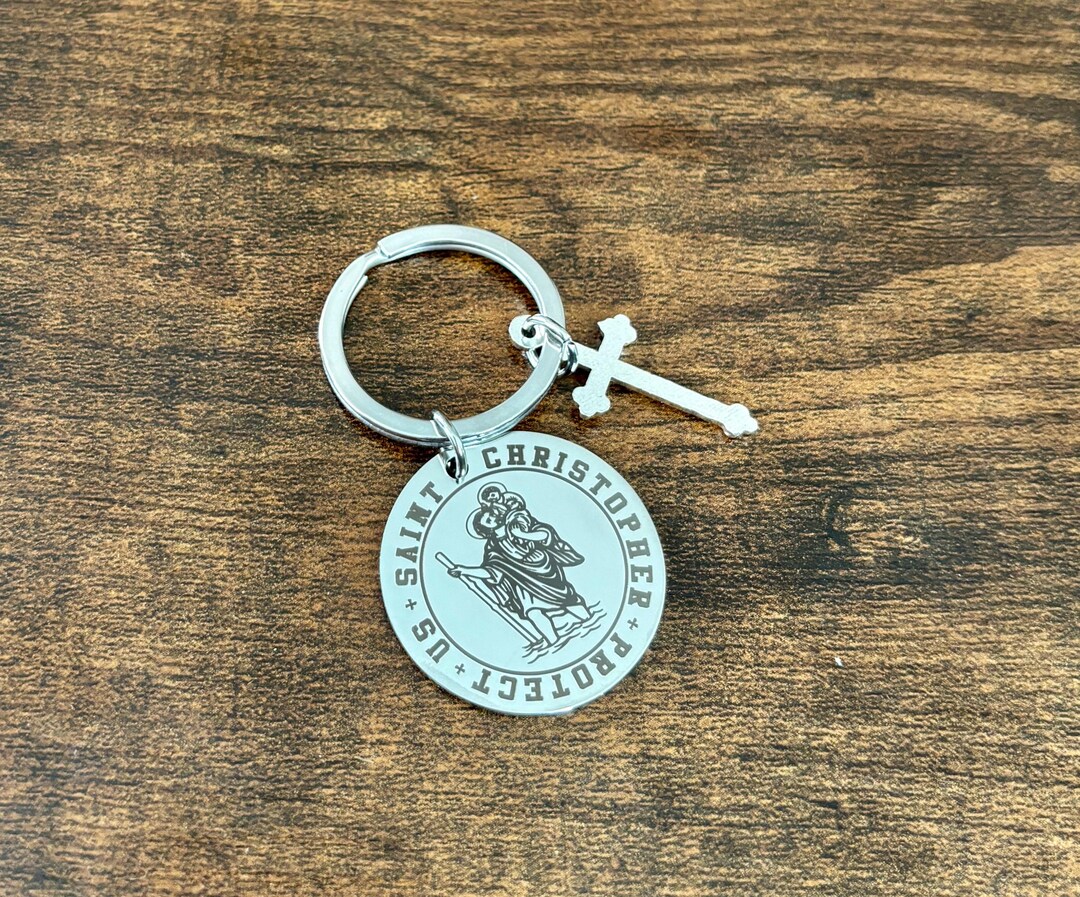 St. Christopher Keychain - Etsy
