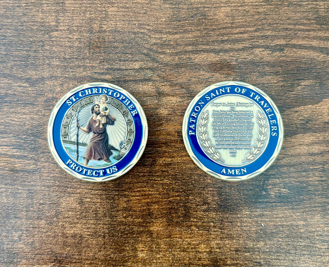 St. Christopher Challenge Coin - Etsy