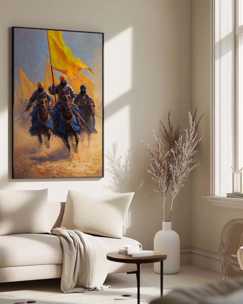 Khalsa Warriors Poster, Sikh Art, Vibrant Punjab Warrior Wall Art ...