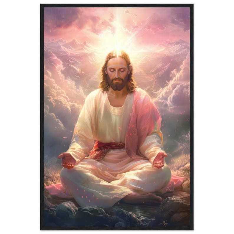 Jesus Meditating Art Print: Christian Prayer Artwork - Etsy