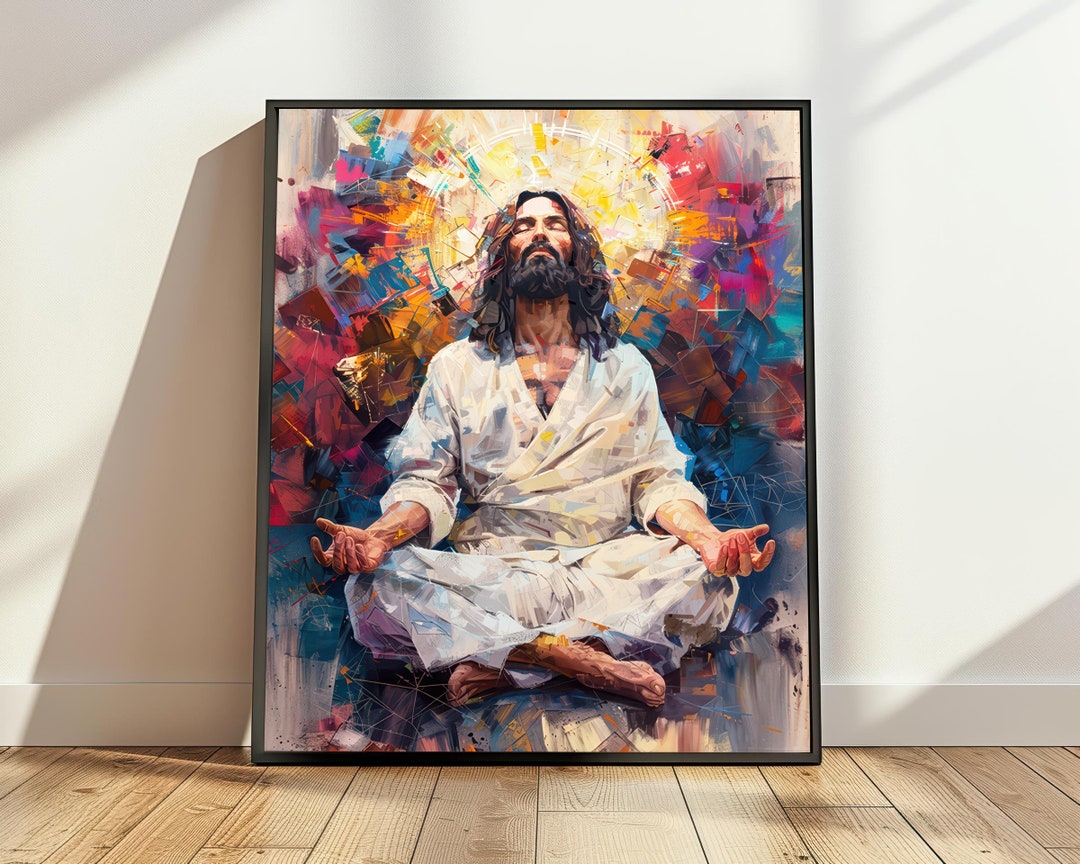 Printable Jesus Meditating, Jesus Meditate Art, Jesus Art, Meditation ...