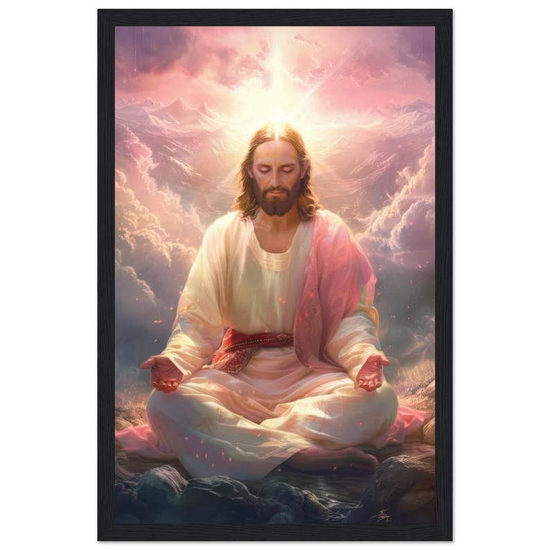 Jesus Meditating Art Print: Christian Prayer Artwork - Etsy