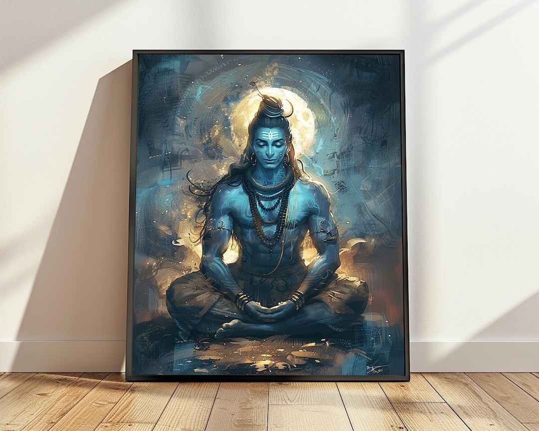 Shiva Wall Art, Mahadev Wall Art, Lord Shiva Wall Art, Hindu Decor ...