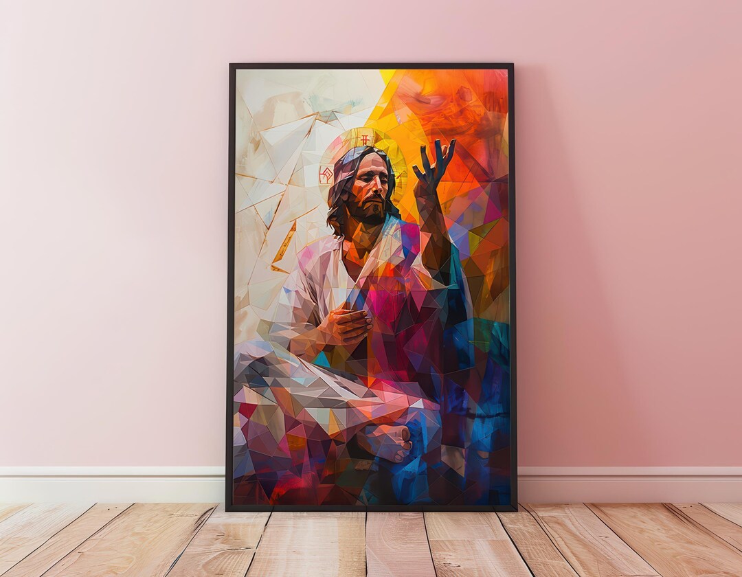 Printable Jesus Pop Art, Modern Jesus Art, Bible Gift, Christian Wall ...