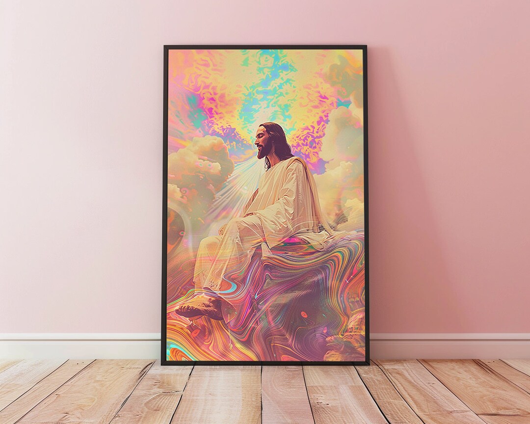 Trippy Jesus Christ Printable, Psychedelic Jesus Art, Jesus, Jesus ...