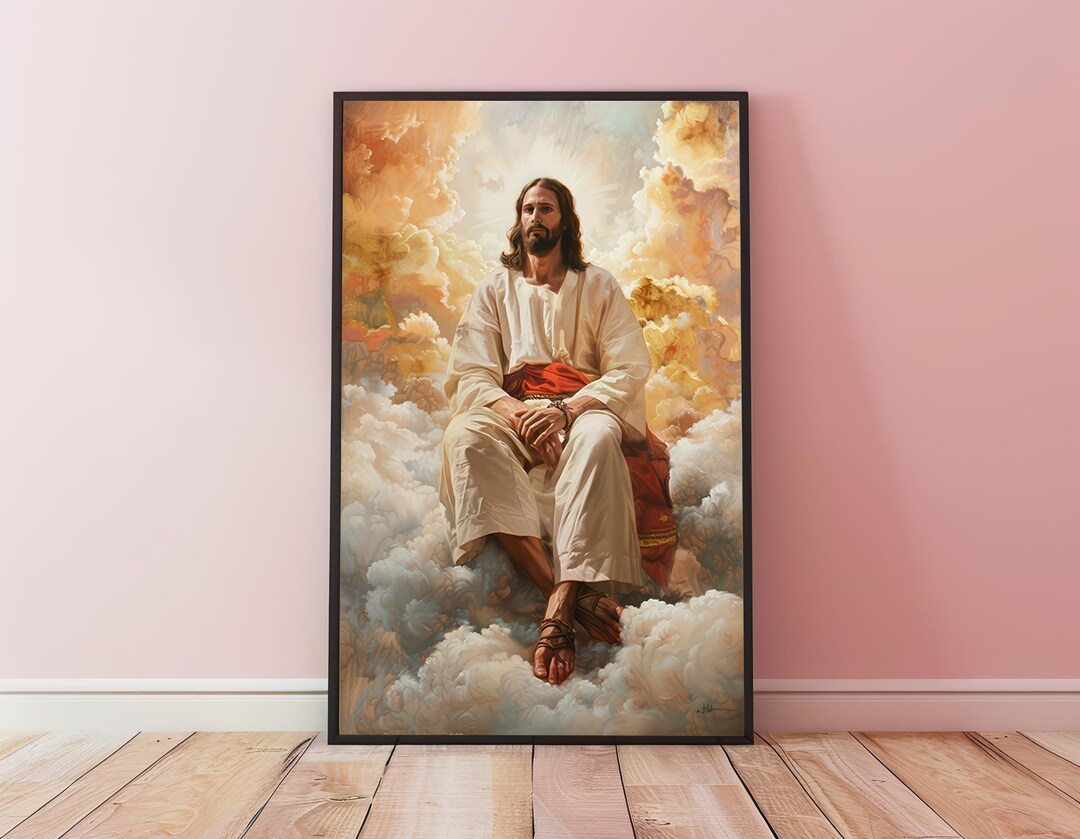 Jesus Meditation Art Print, Jesus Prayer Art, Christian Painting ...
