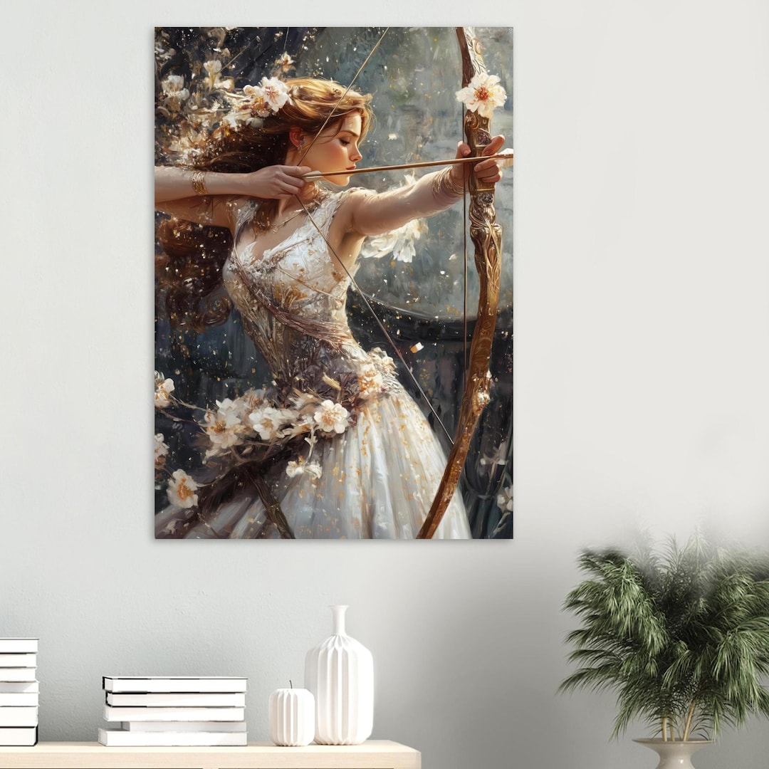 Greek Hunting Goddess Artemis Premium Matte Poster, Greek Mythology Art ...