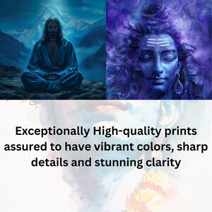 Meditating Hindu Lord Shiva Poster, Tranquil Deity Digital Artwork ...