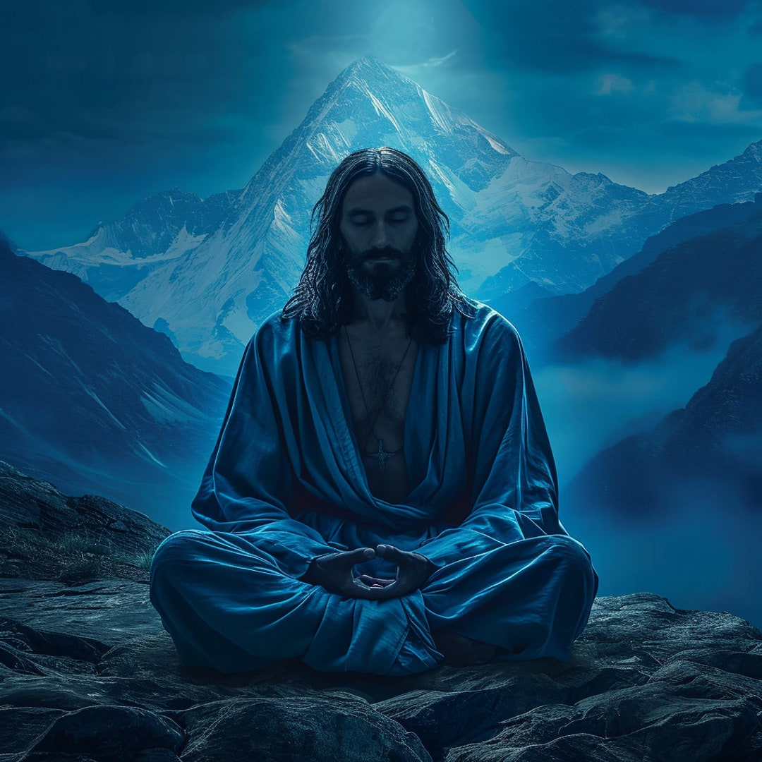 Jesus Christ Meditating in the Himalayas - Etsy