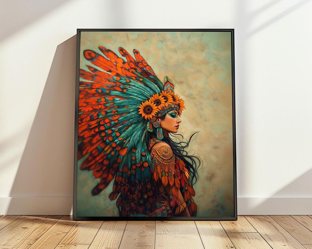 Aztec Goddess of Love and Beauty Xochiquetzal, Mexican Mythology Art ...