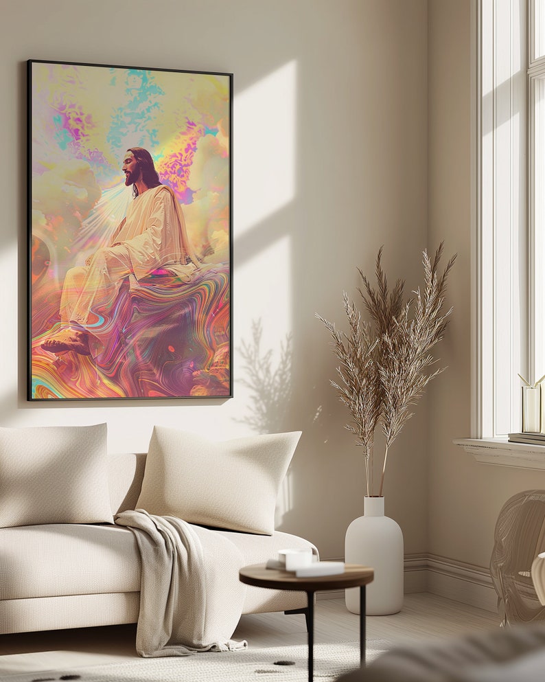 Trippy Jesus Christ Printable, Psychedelic Jesus Art, Jesus, Jesus ...