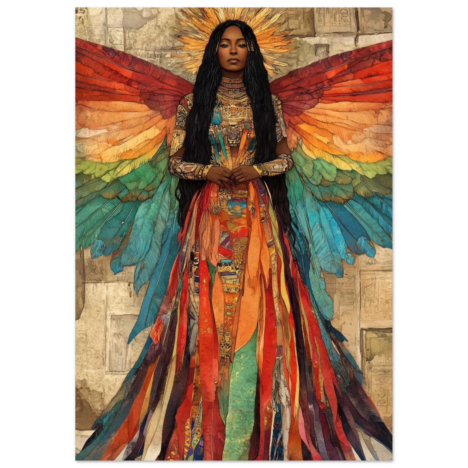 Goddess Pachamama Premium Matte Poster, Incan Mythology Wall Art, Incan ...