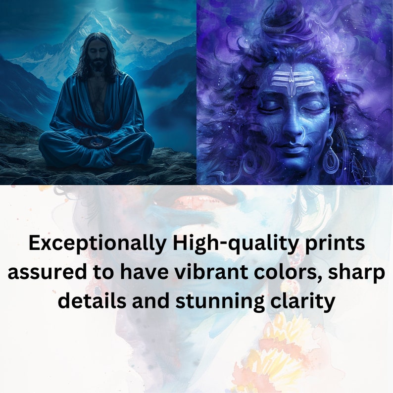 Meditating Jesus Art Print: Psychedelic Christian Gift (digital ...