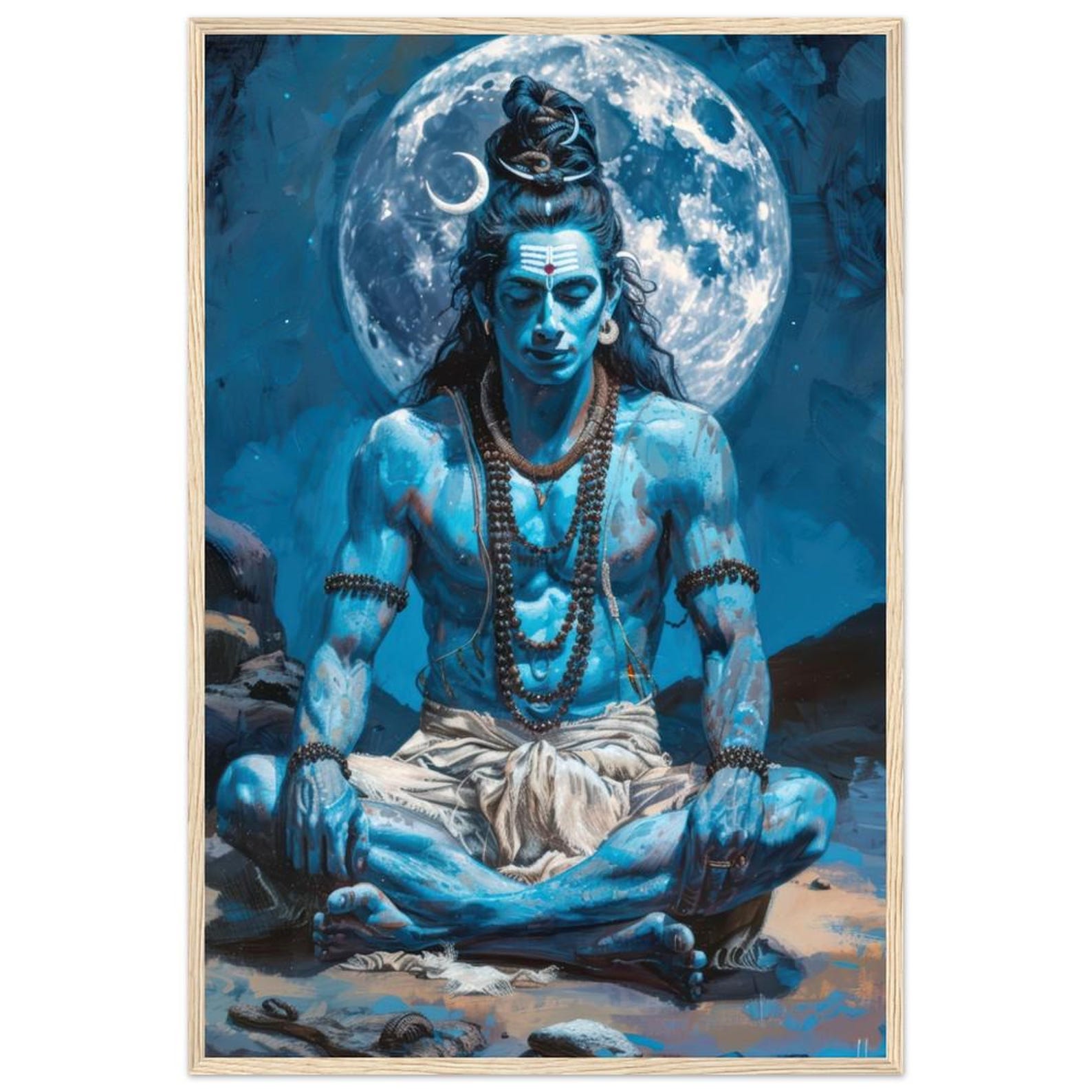 Hindu Gods Lord Shiva Print, Hindu Gift, Indian Decor, Religious Wall ...