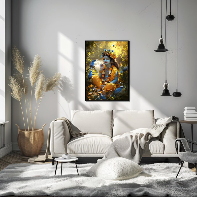 Child Lord Krishna Print, Krishna Painting, Krishna Print, Hindu God ...