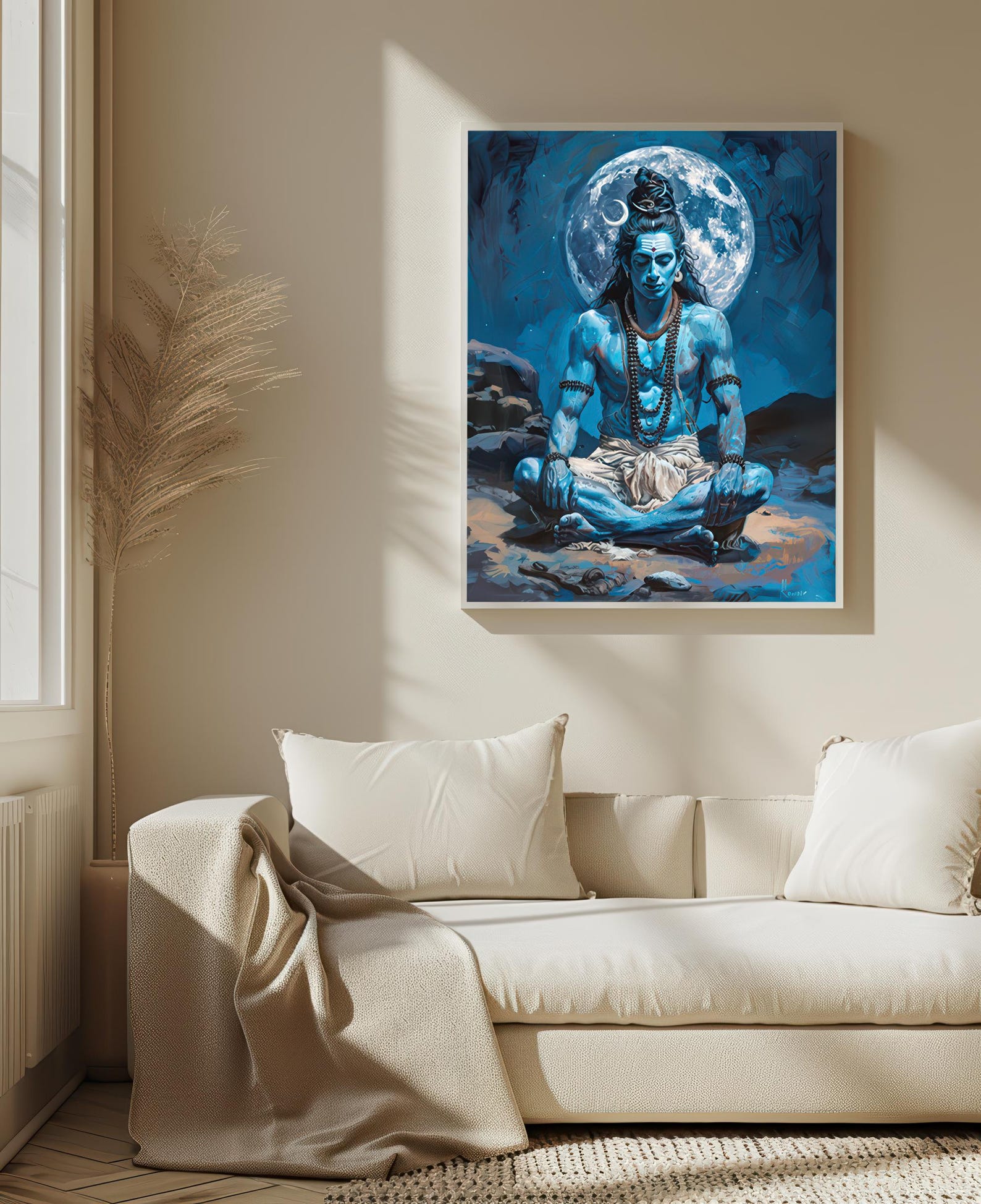 Hindu Gods Lord Shiva Print, Hindu Gift, Indian Decor, Religious Wall ...