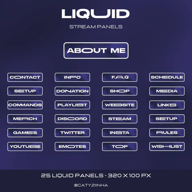 LIQUID Animated Stream Overlay Package for Twitch Aesthetic - Etsy