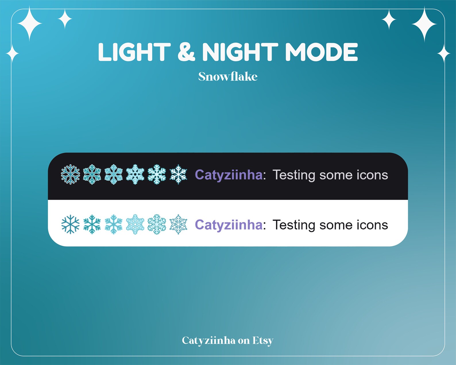 Snowflakes Twitch Badges Instant Download All Sizes - Etsy