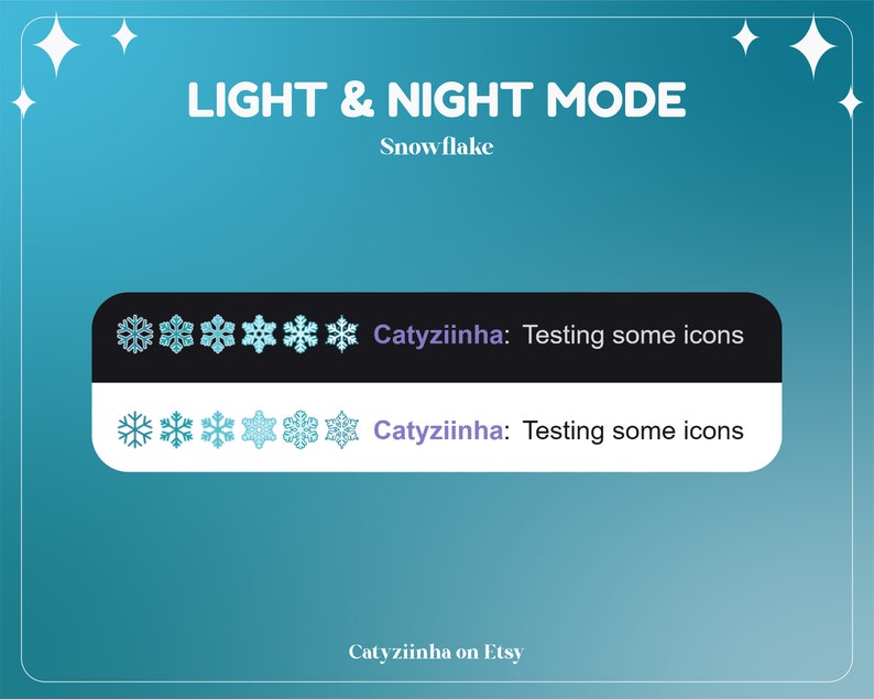 Snowflakes Twitch Badges Instant Download All Sizes - Etsy